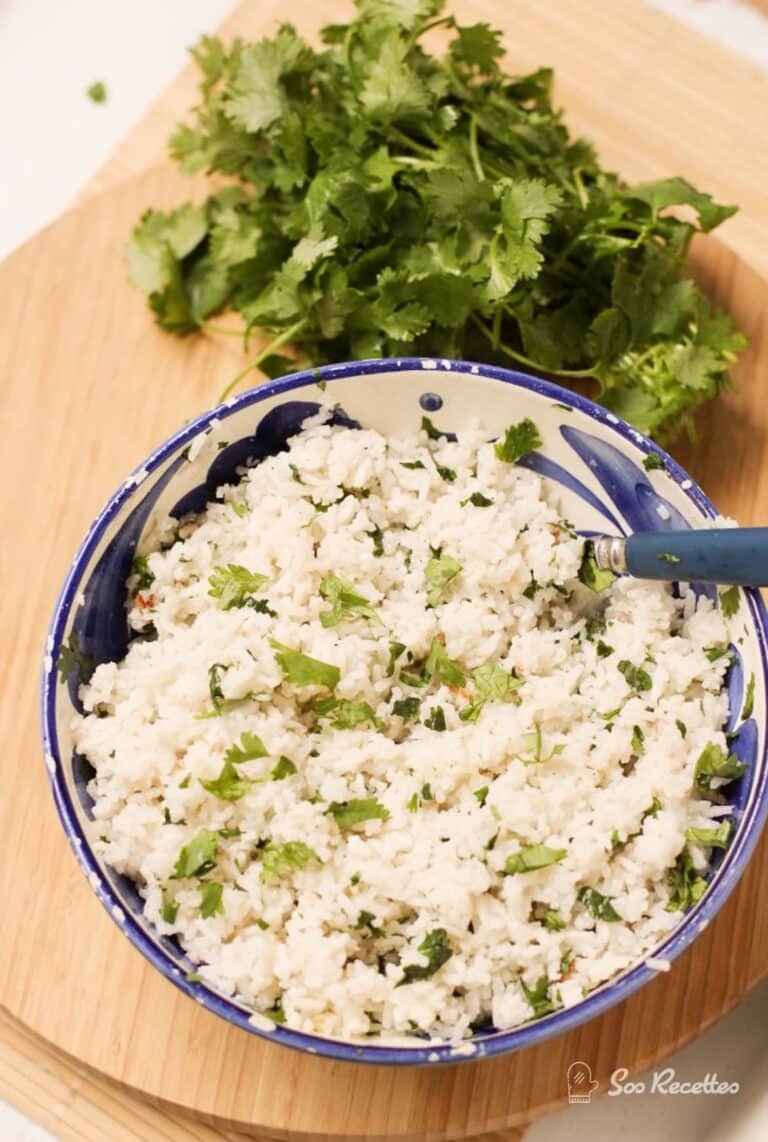 Riz au lait de coco et à la coriandre - Sos Recette