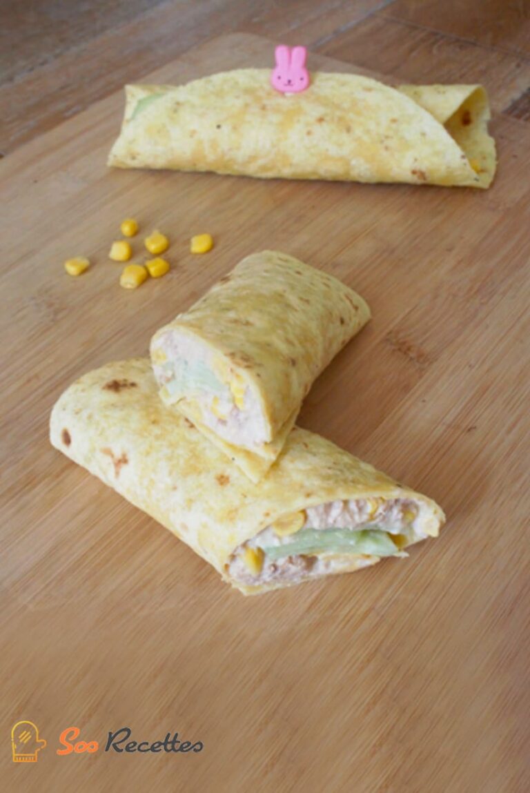 Wraps au thon, maïs et concombre - Sos Recette