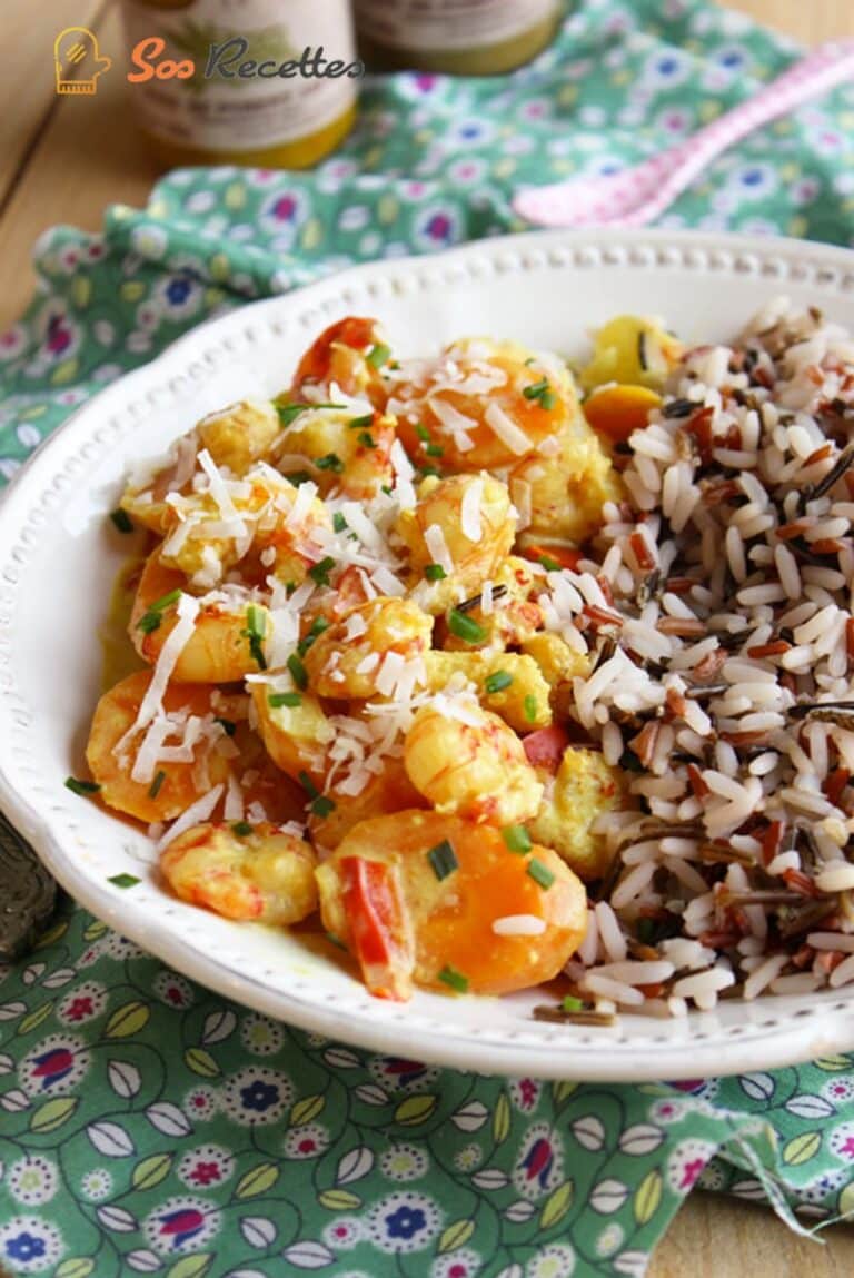 Curry De Crevettes Au Lait De Coco Sos Recette