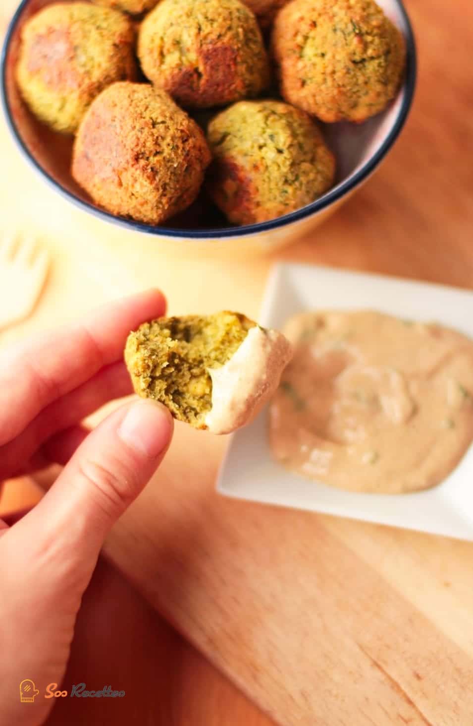 Falafels au four et sauce au sésame - Sos Recette
