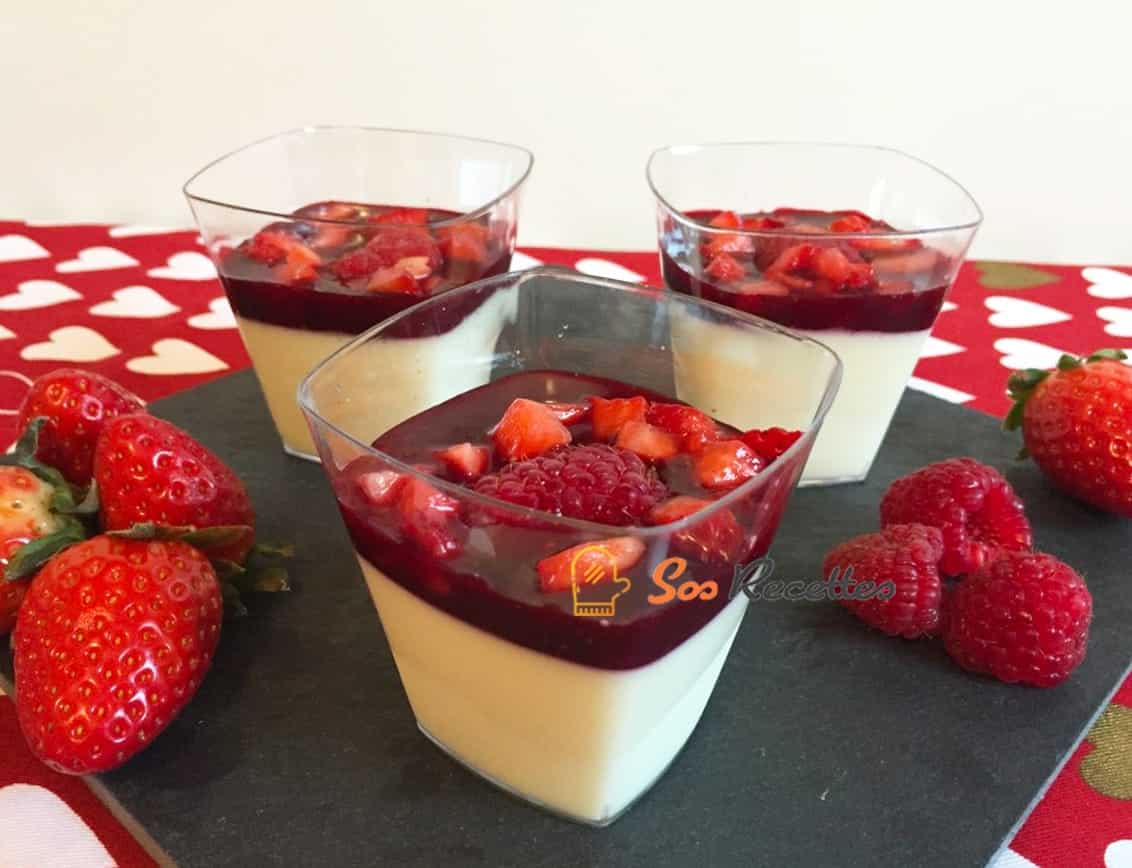 Panna Cotta aux fruits rouges - Sos Recette
