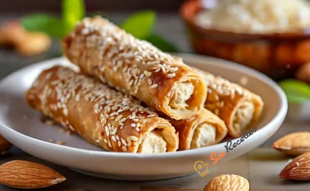 Cigares aux Amandes: Recette Traditionnelle de Pâtisserie Orientale ...