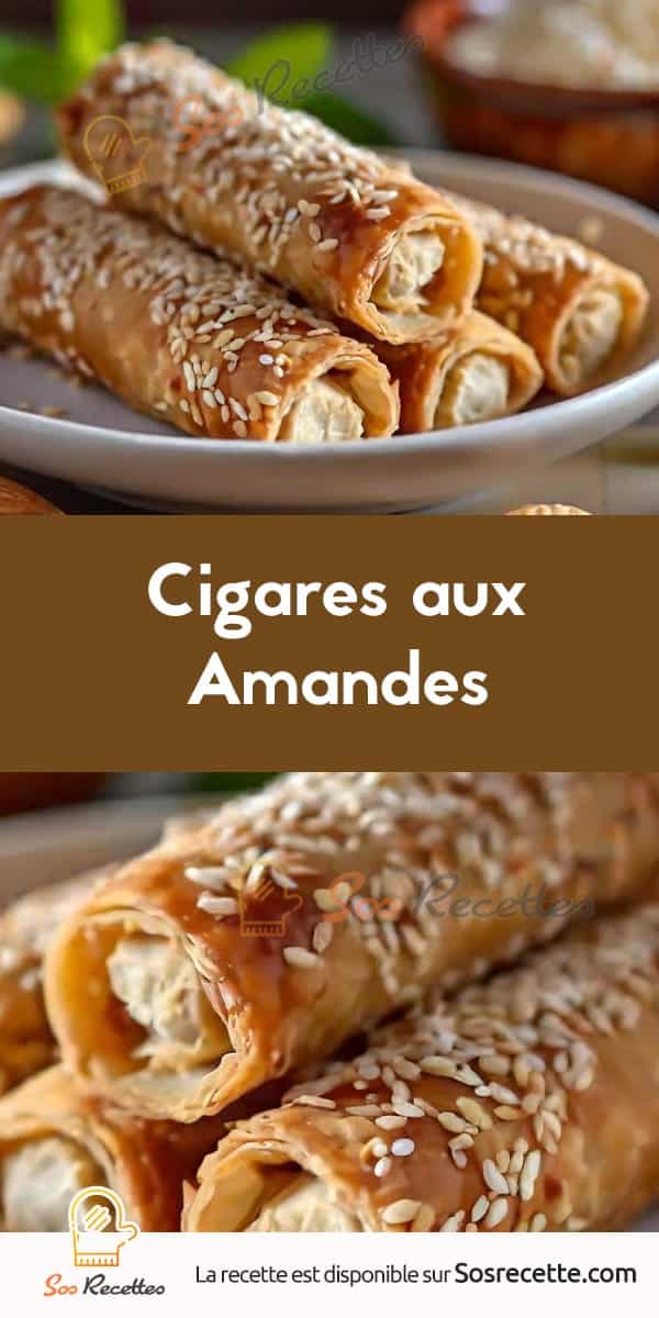 Cigares aux Amandes: Recette Traditionnelle de Pâtisserie Orientale ...