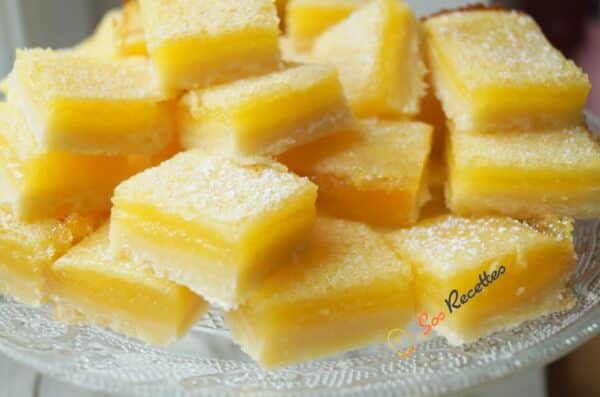 Les petits carrés citron - Sos Recette