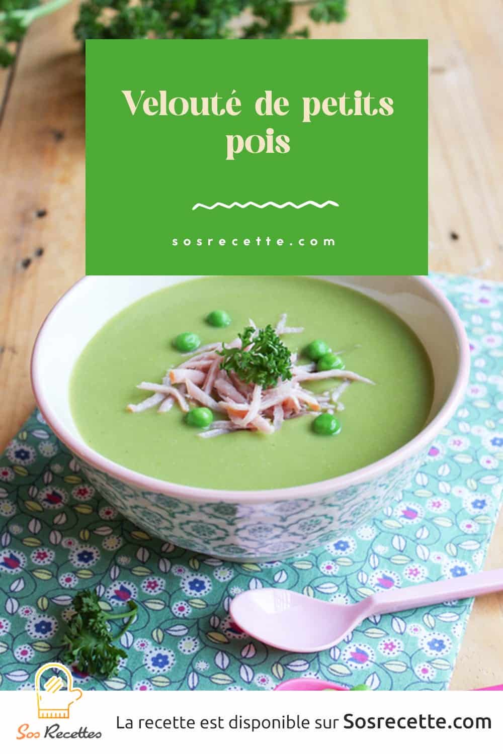 Velouté de petits pois - Sos Recette